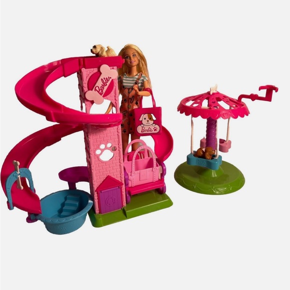 Barbie | Toys | Rare 22 Barbie Slide And Spin Pups Set | Poshmark